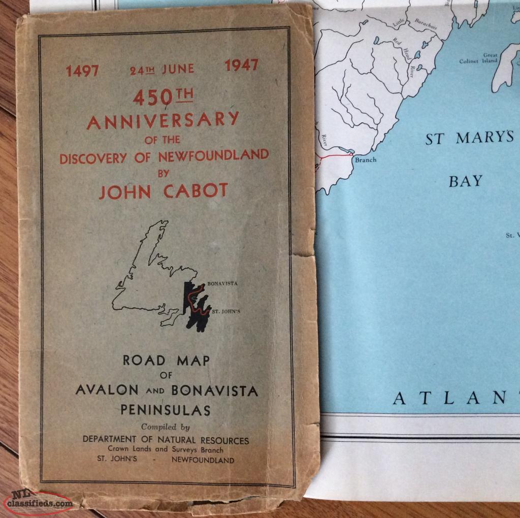 Pre-Confederation map - Avalon and Bonavista - St. Johns, Newfoundland ...