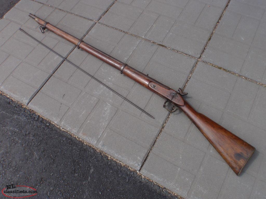 Antique Musket with original steel ram rod - Grand Falls Windsor ...