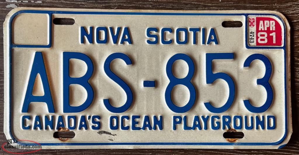 Nova Scotia License Plate - Conception Bay South, Newfoundland Labrador ...