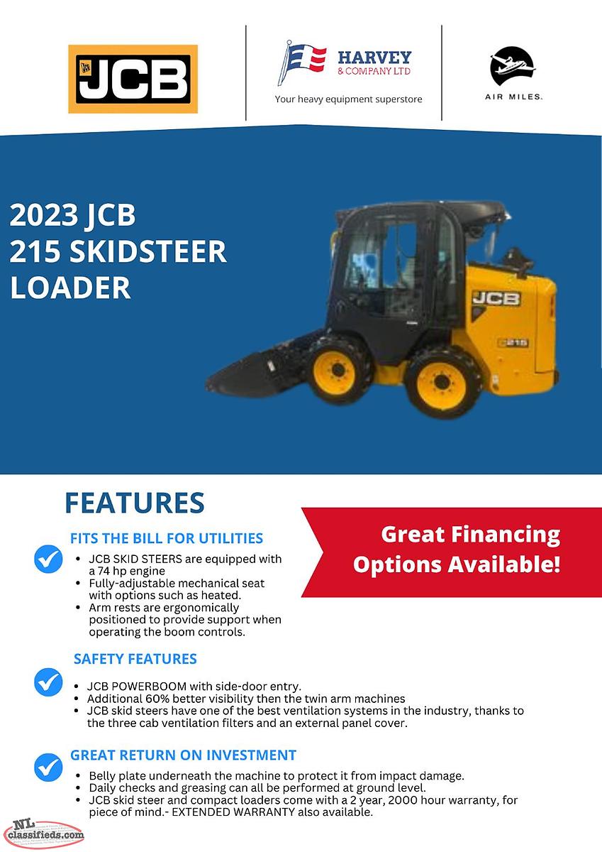 JCB Skid Steers, only one left! World's Safest with Side Entry - St ...