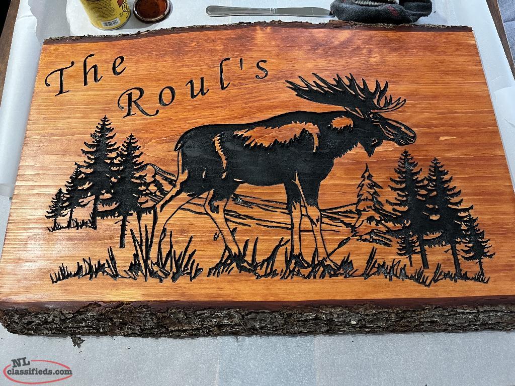 Custom Live Edge Cabin Signs - Bay Bulls, Newfoundland Labrador | NL ...