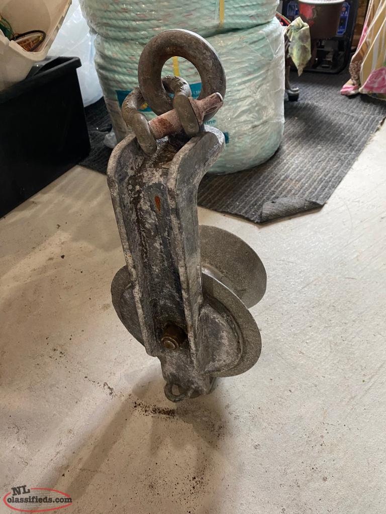 Lobster block and aluminum arm - Trinity Bay, Newfoundland Labrador ...