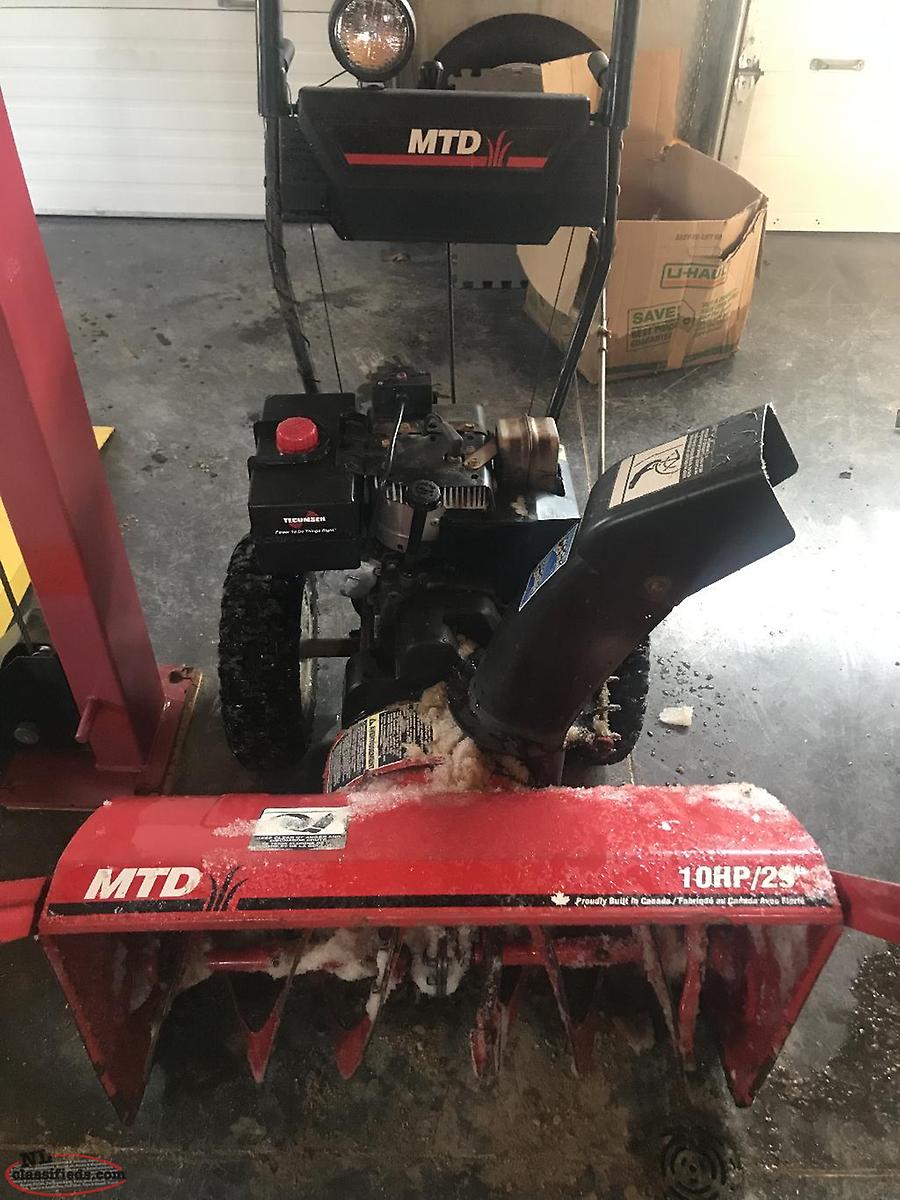 29” MTD Snowblower - Portugal Cove, Newfoundland Labrador | NL Classifieds