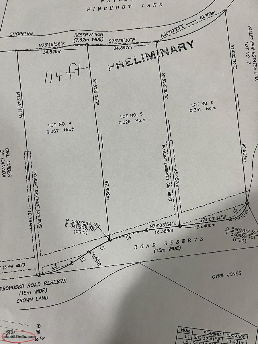 WATERFRONT LAND FOR SALE PINCHGUT LAKE, CORNER BROOK, NL - Corner Brook ...